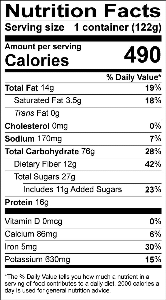 Dehydrated Vegan Oatmeal Packet | Good To-Go