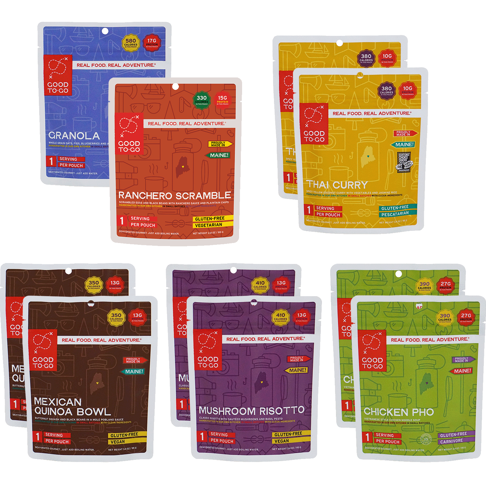 Summit Food Meal Kit | Dehydrated Adventure Food Kit – Good To-Go